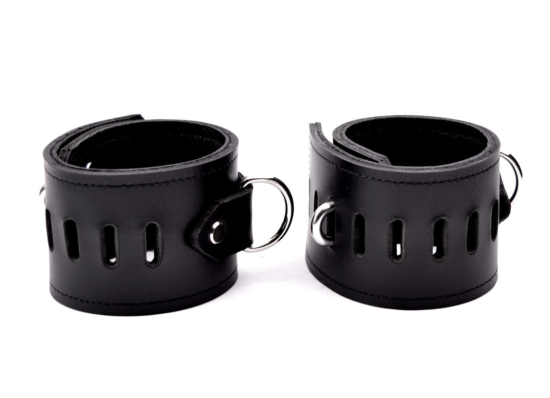 Premium Leather Wrist Quick Cuffs - Black – Mercy Industries